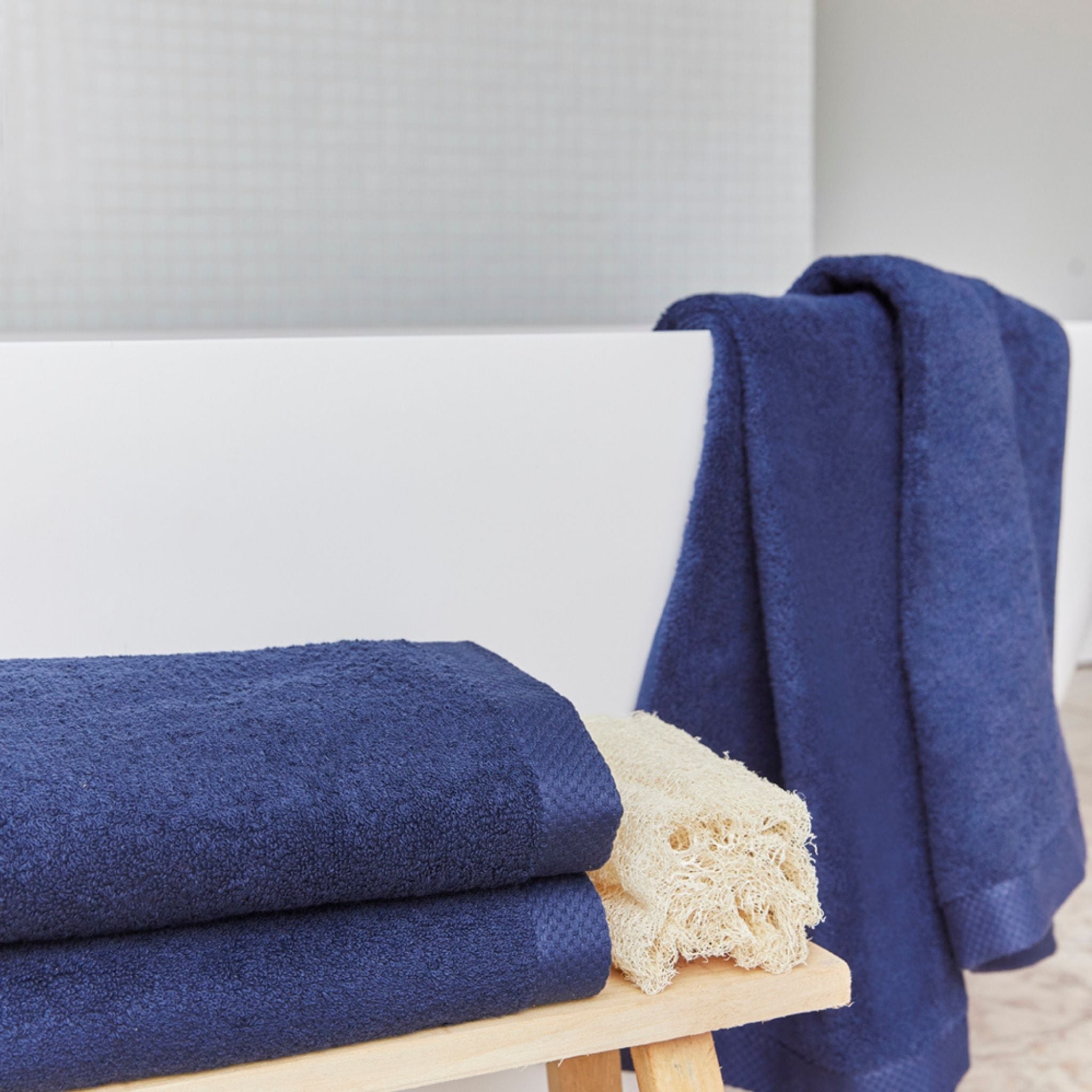 Premium cobalt blue bath towels | Torres Novas | Luxus – Torres Novas UK